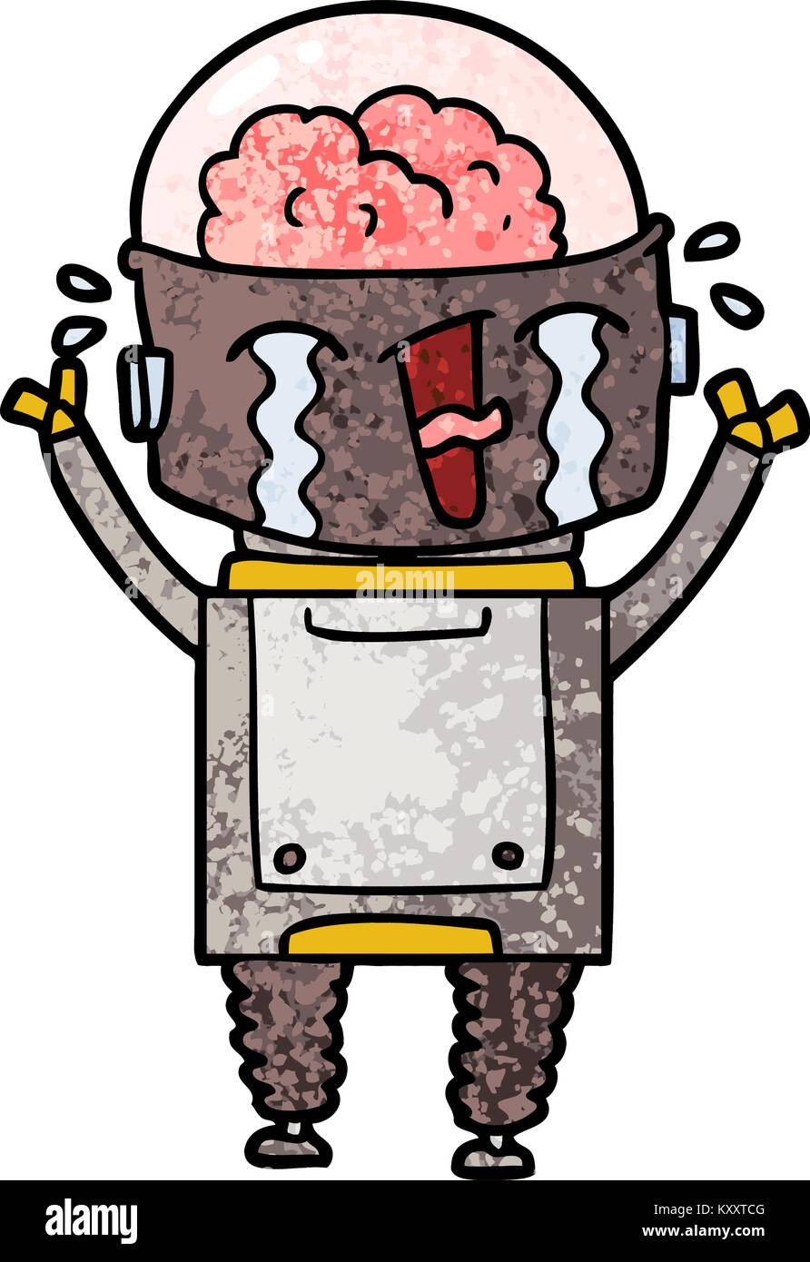 cartoon crying robot Stock Vector Image & Art - Alamy