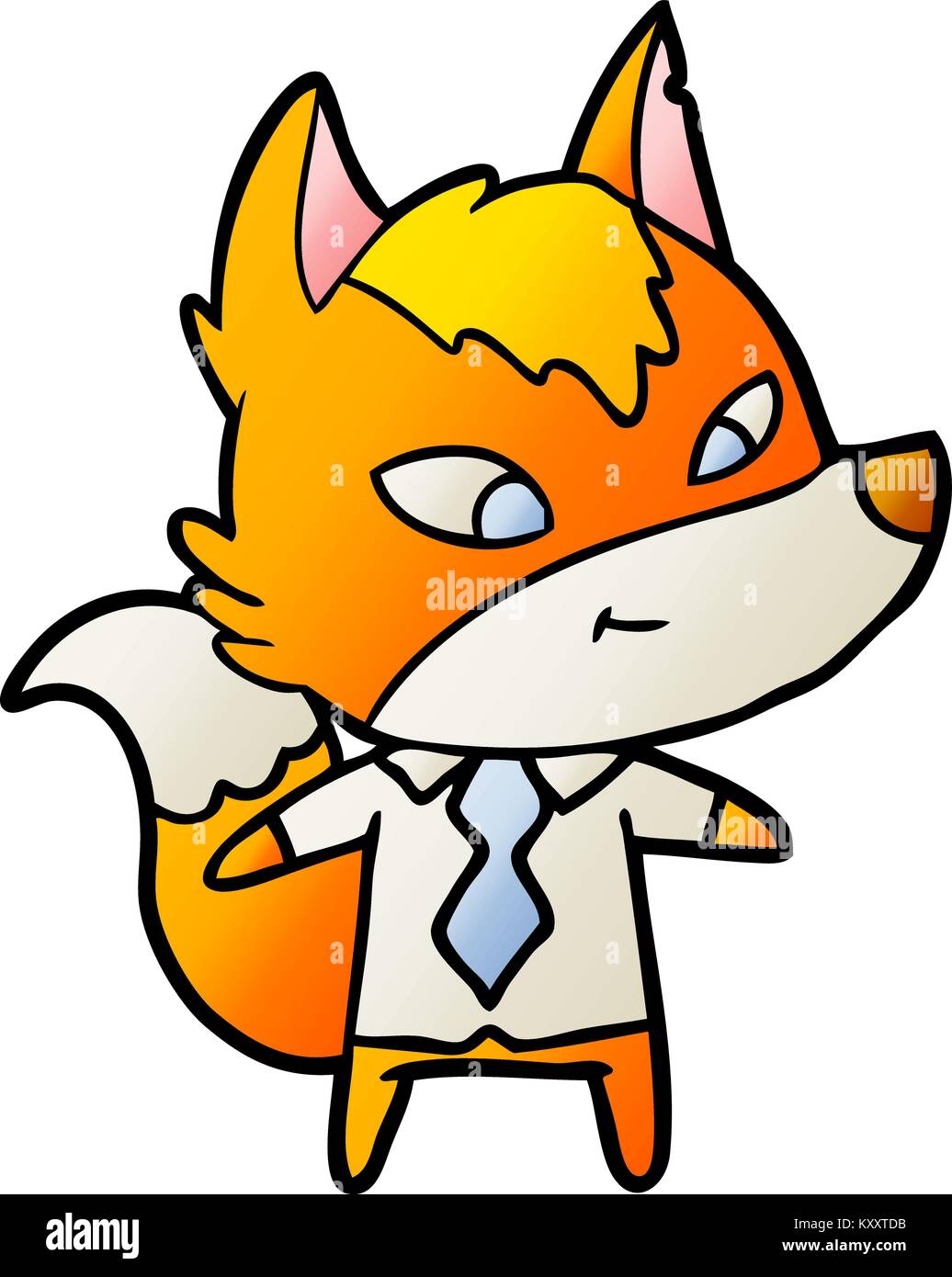 office worker fox cartoon character Stock Vector Image & Art - Alamy