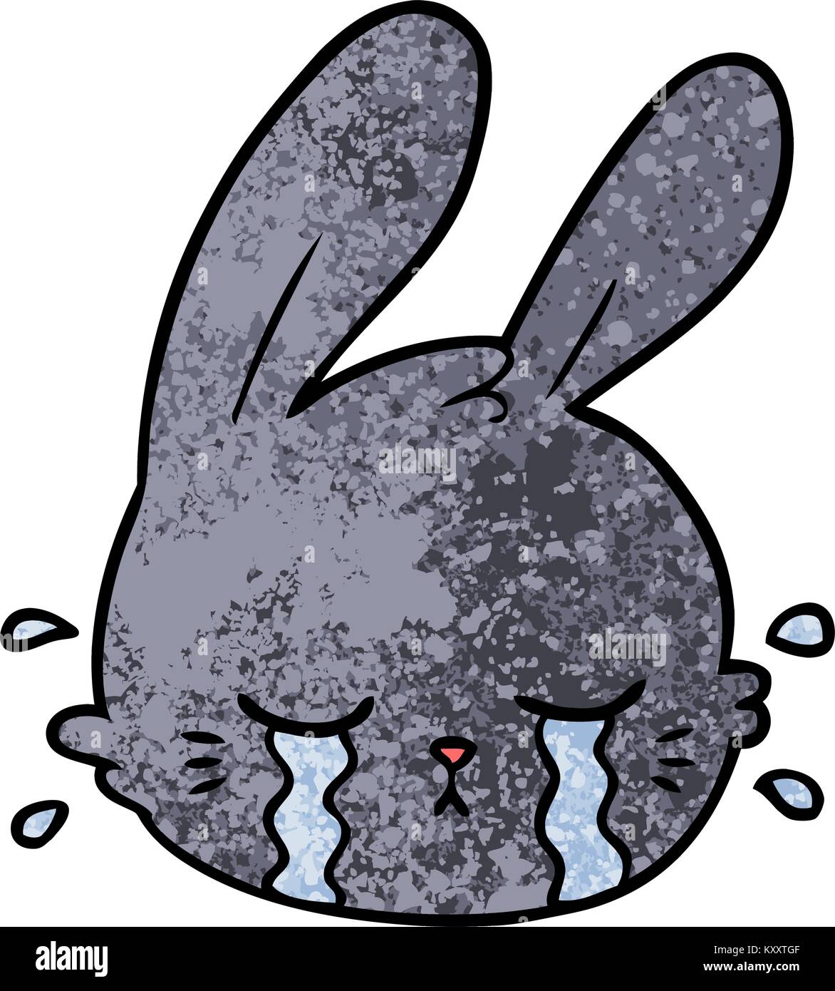 cartoon rabbit face crying Stock Vector Image & Art - Alamy