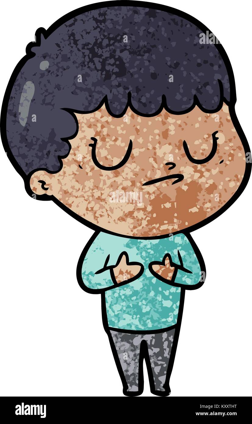 cartoon grumpy boy Stock Vector Image & Art - Alamy