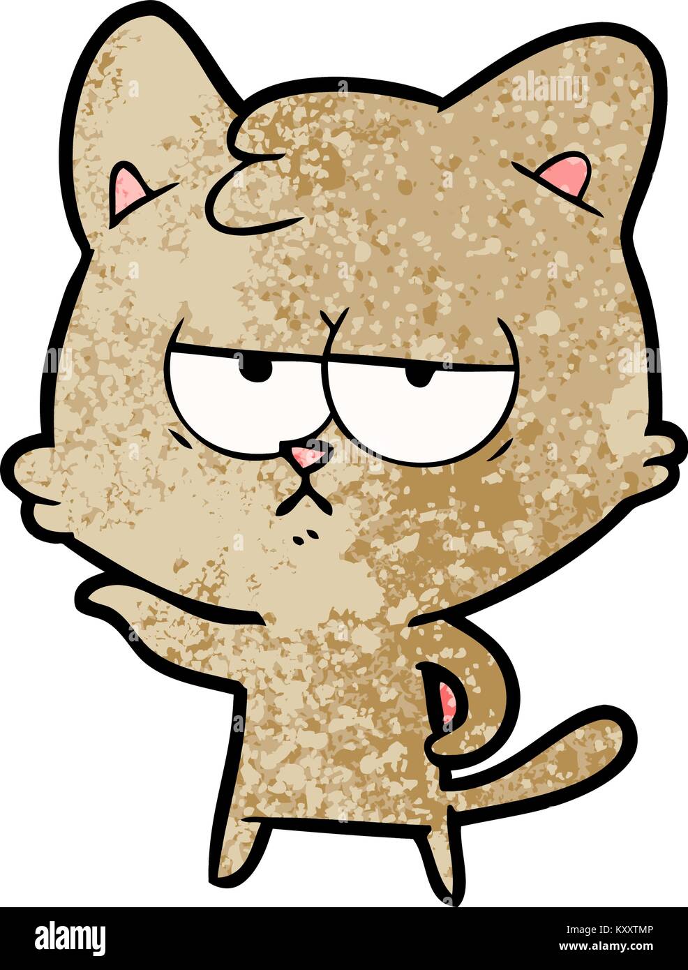 bored cartoon cat Stock Vector Image & Art - Alamy