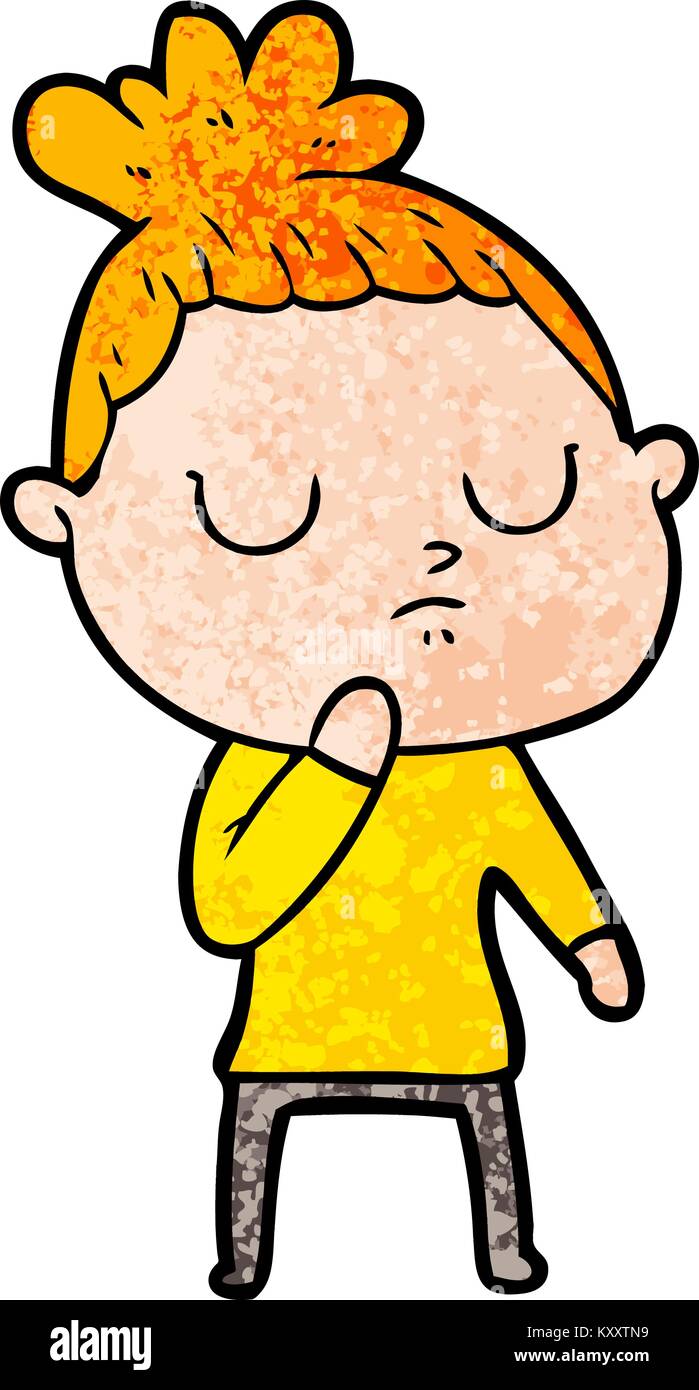 cartoon calm woman Stock Vector Image & Art - Alamy