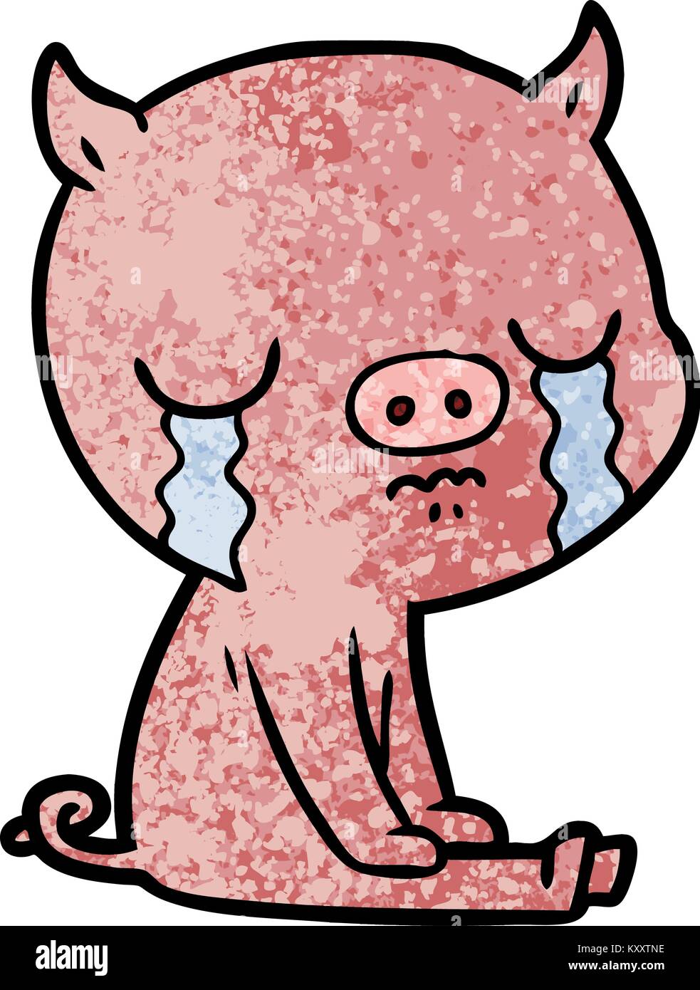 cartoon pig crying Stock Vector Image & Art - Alamy