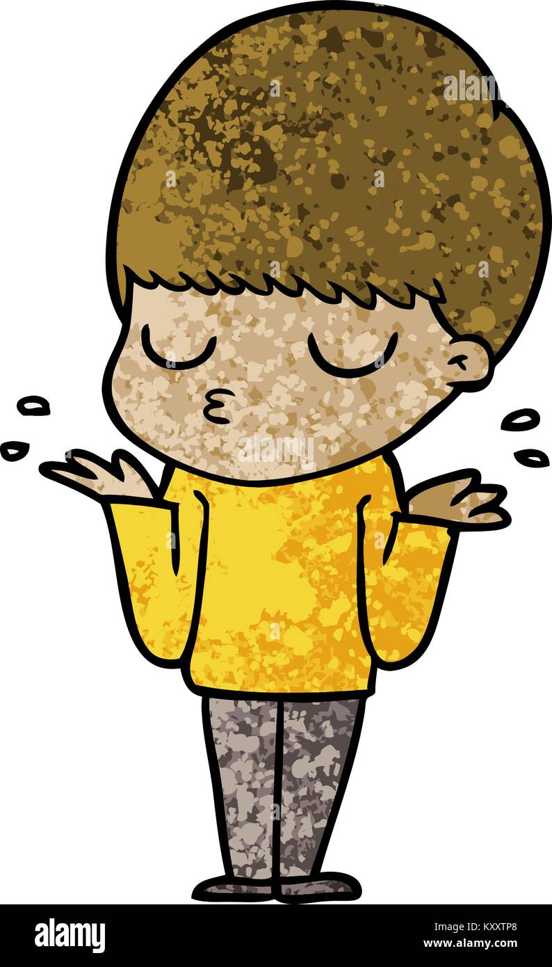cartoon calm boy Stock Vector Image & Art - Alamy