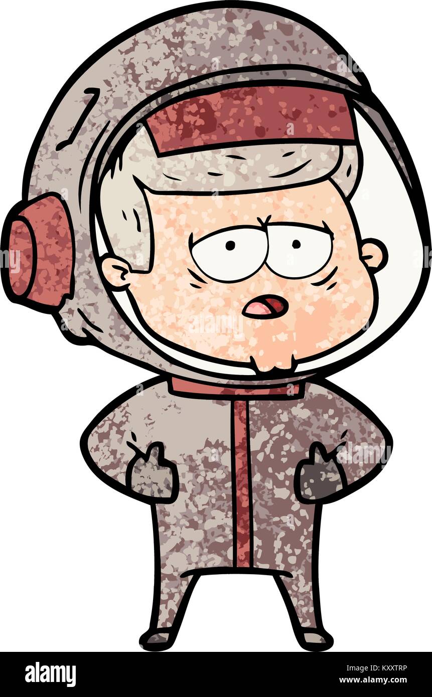 cartoon tired astronaut Stock Vector Image & Art - Alamy
