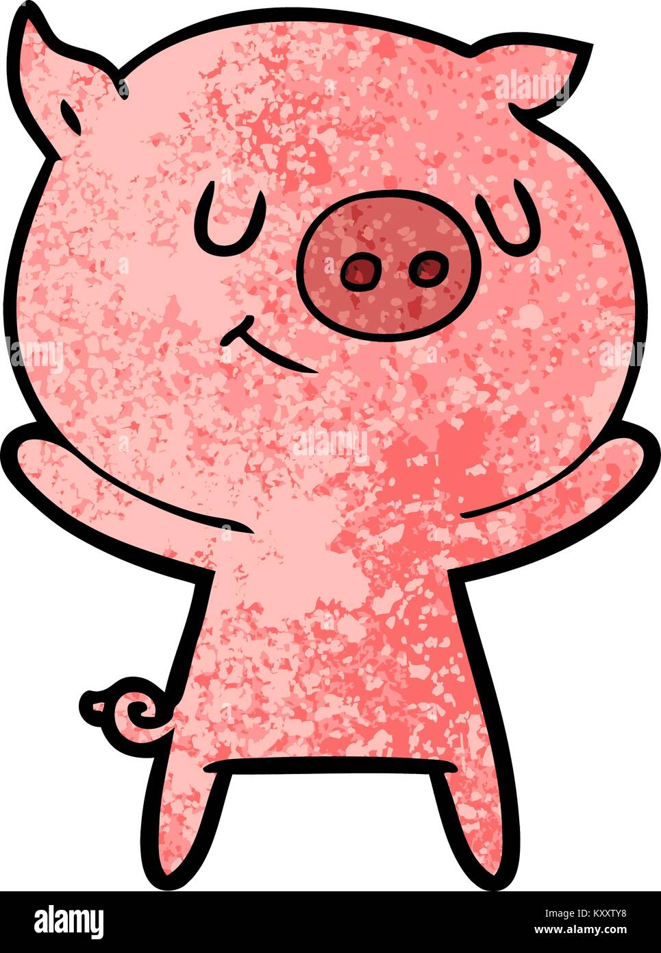 happy cartoon pig Stock Vector Image & Art - Alamy