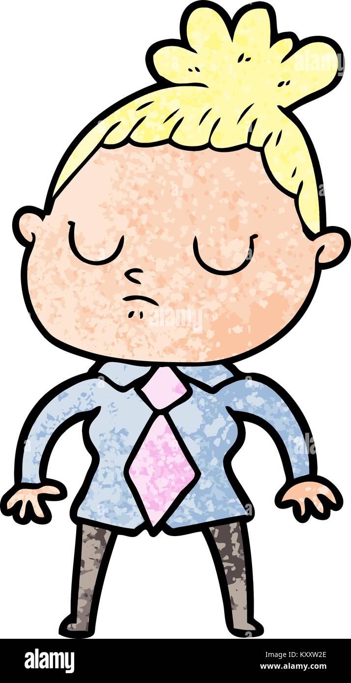 cartoon calm woman Stock Vector Image & Art - Alamy