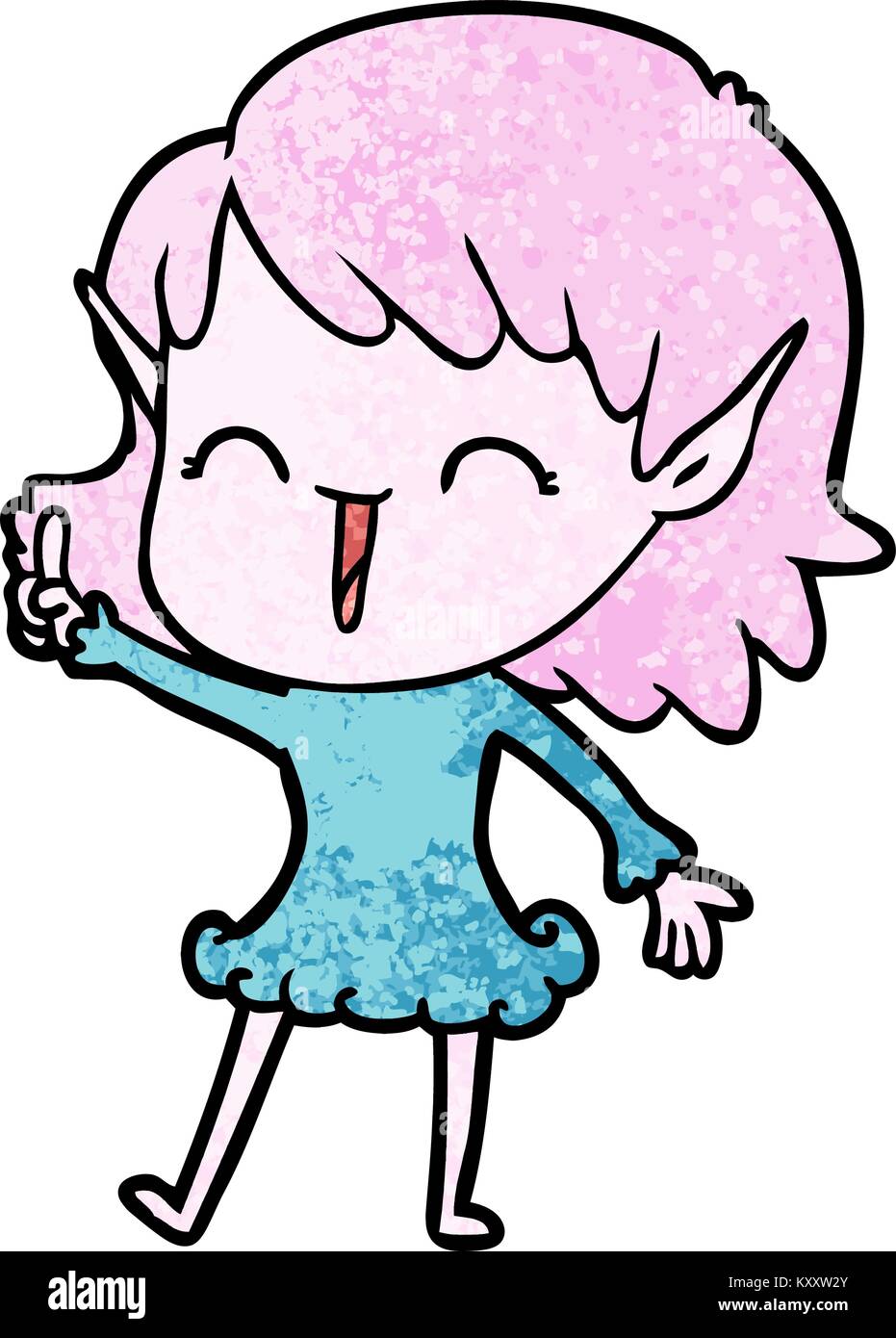 cartoon elf girl Stock Vector Image & Art - Alamy