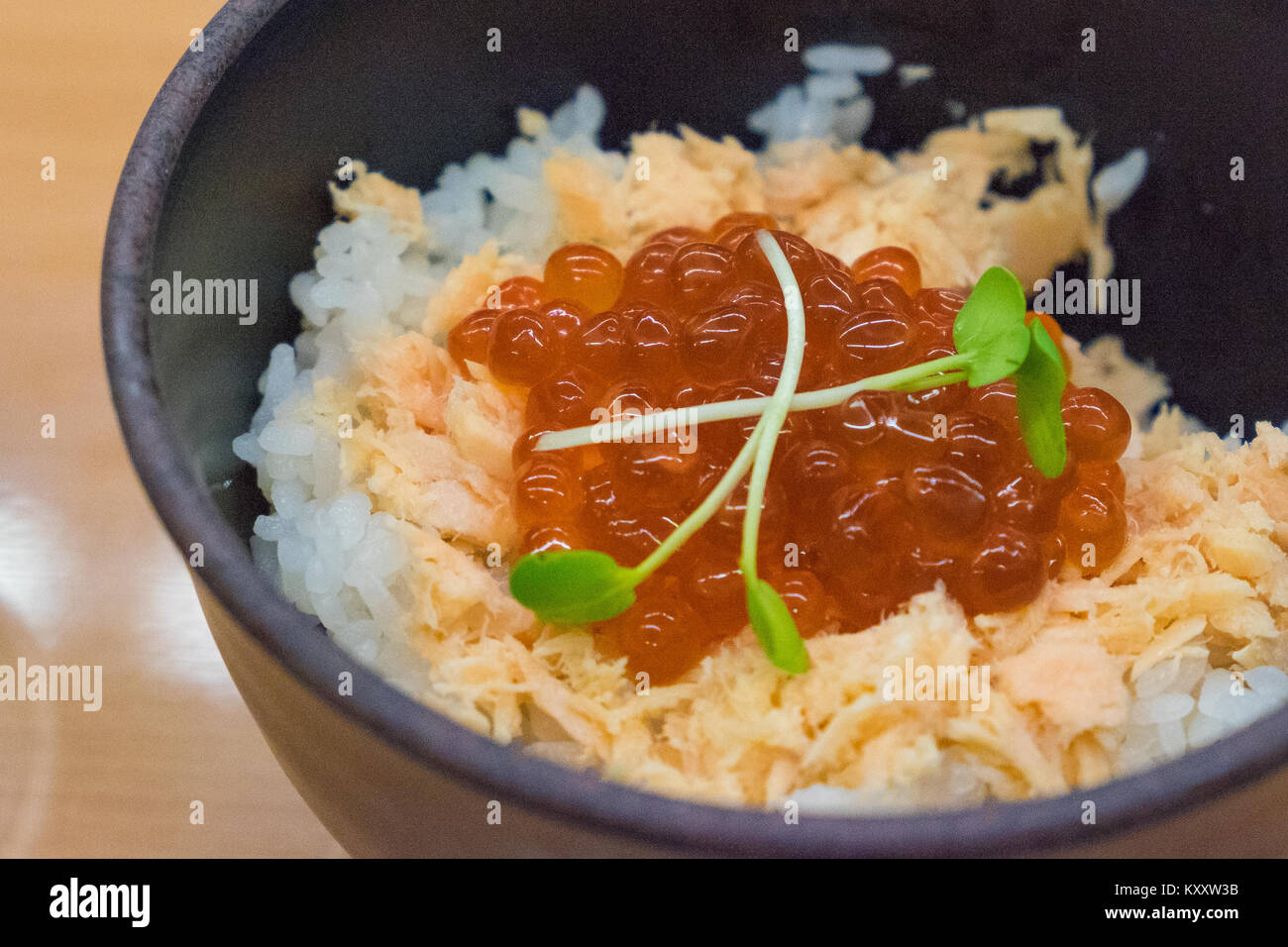 Salmon roe rice bowl hi-res stock photography and images - Alamy