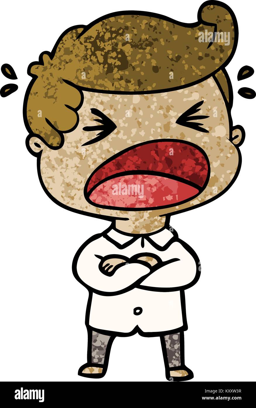 cartoon shouting man Stock Vector Image & Art - Alamy