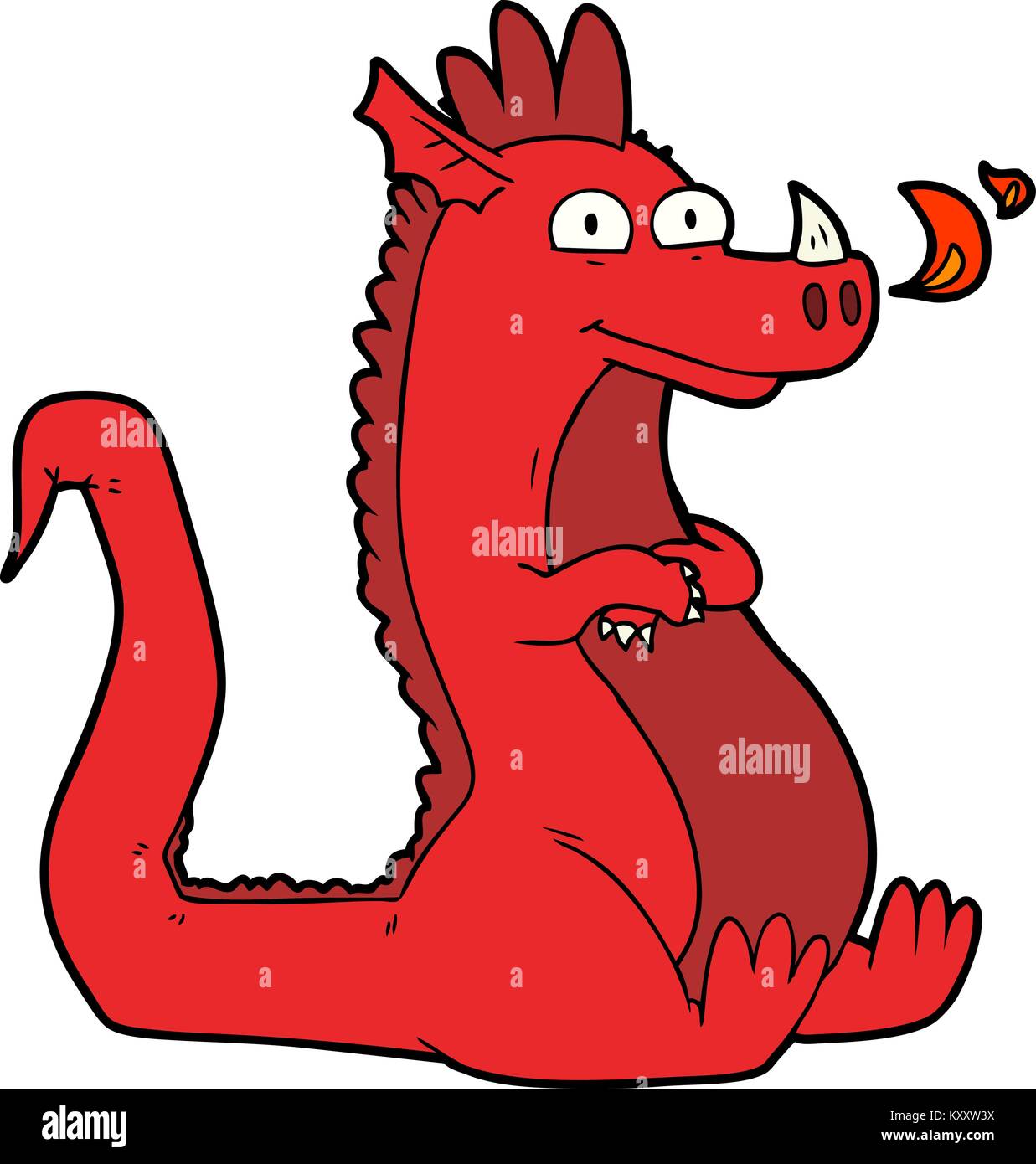 cartoon happy dragon Stock Vector Image & Art - Alamy