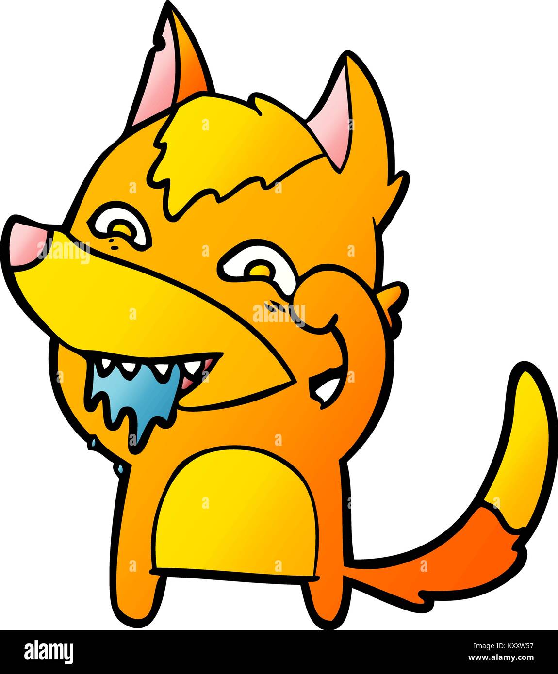 Cartoon hungry fox hi-res stock photography and images - Alamy