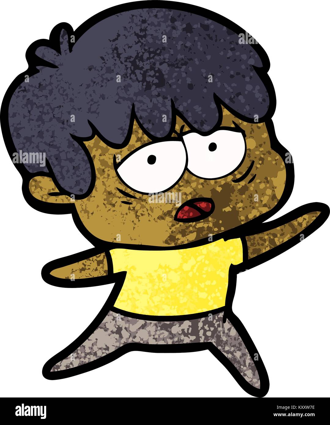 cartoon exhausted boy Stock Vector Image & Art - Alamy