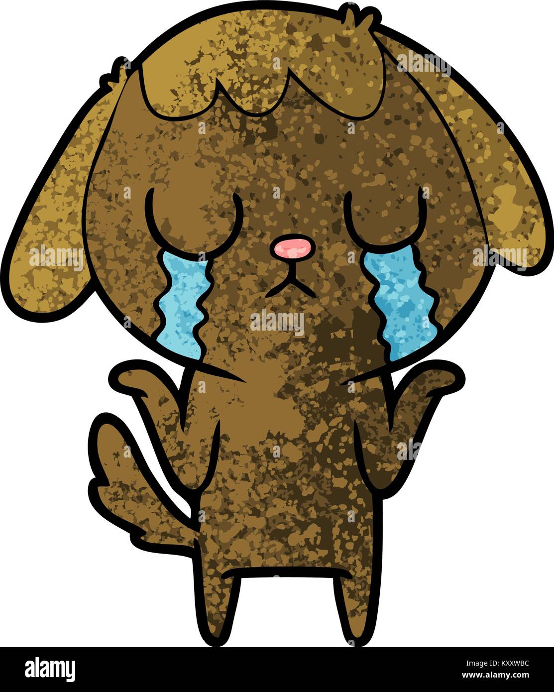 cute cartoon dog crying Stock Vector Image & Art - Alamy