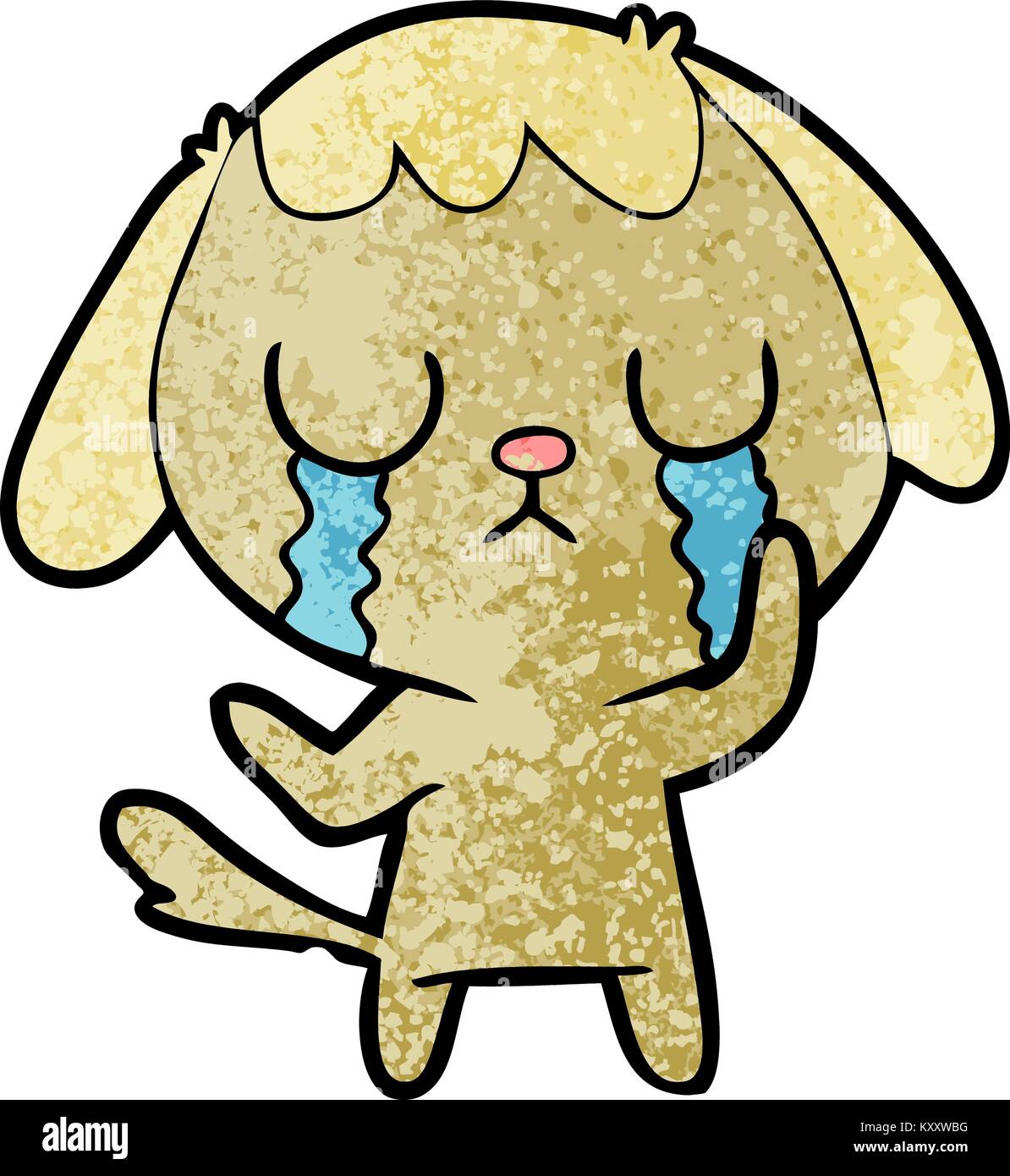 cute cartoon dog crying Stock Vector Image & Art - Alamy