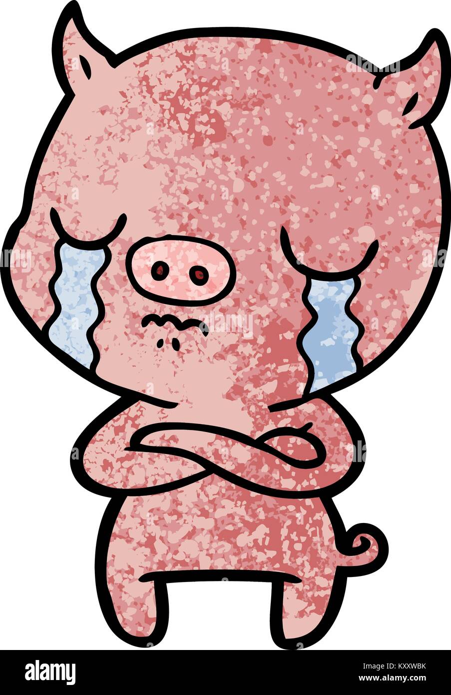 cartoon pig crying Stock Vector Image & Art - Alamy