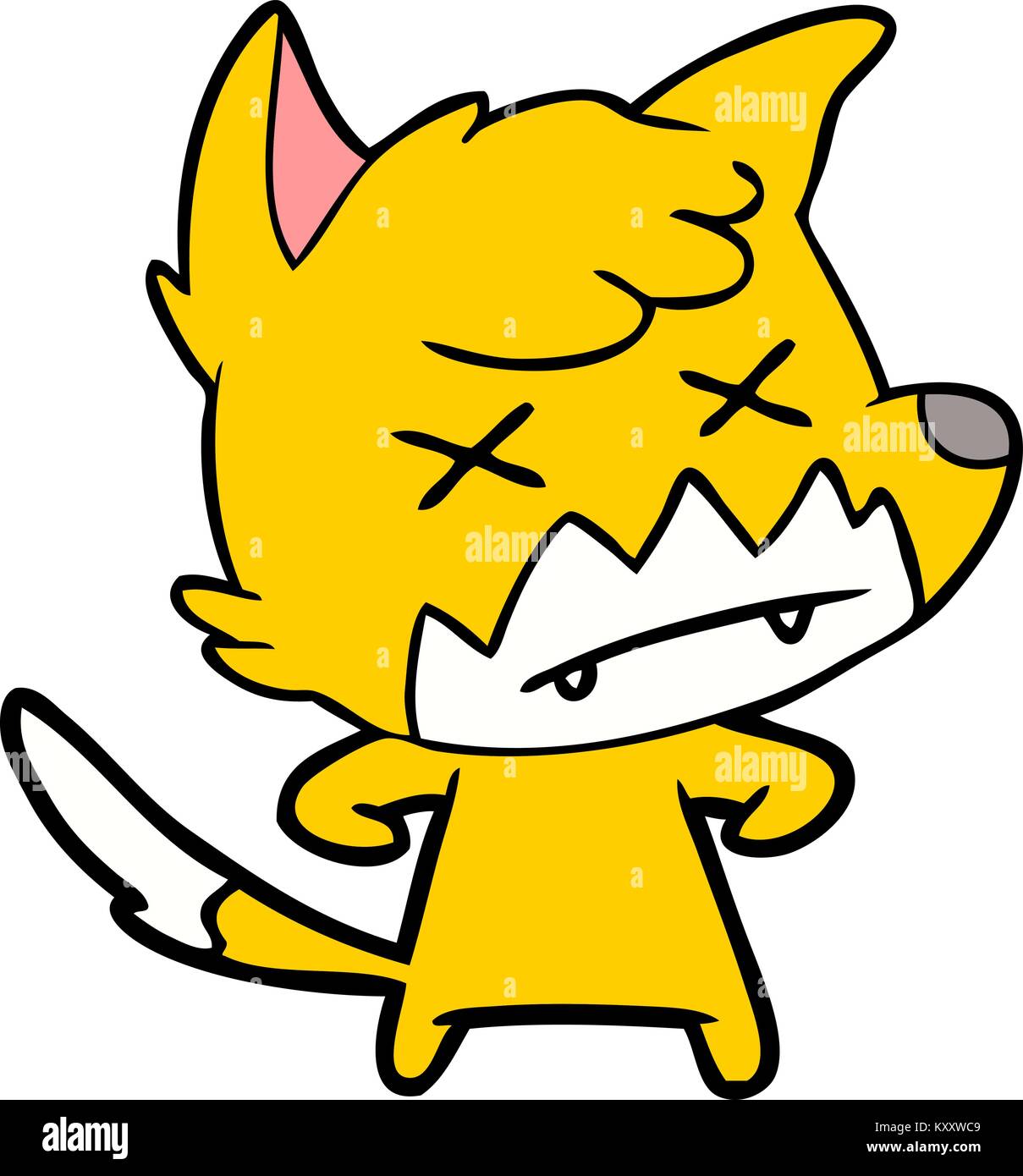 dead fox cartoon character Stock Vector Image & Art - Alamy