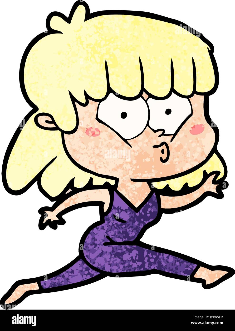 cartoon woman running Stock Vector Image & Art - Alamy