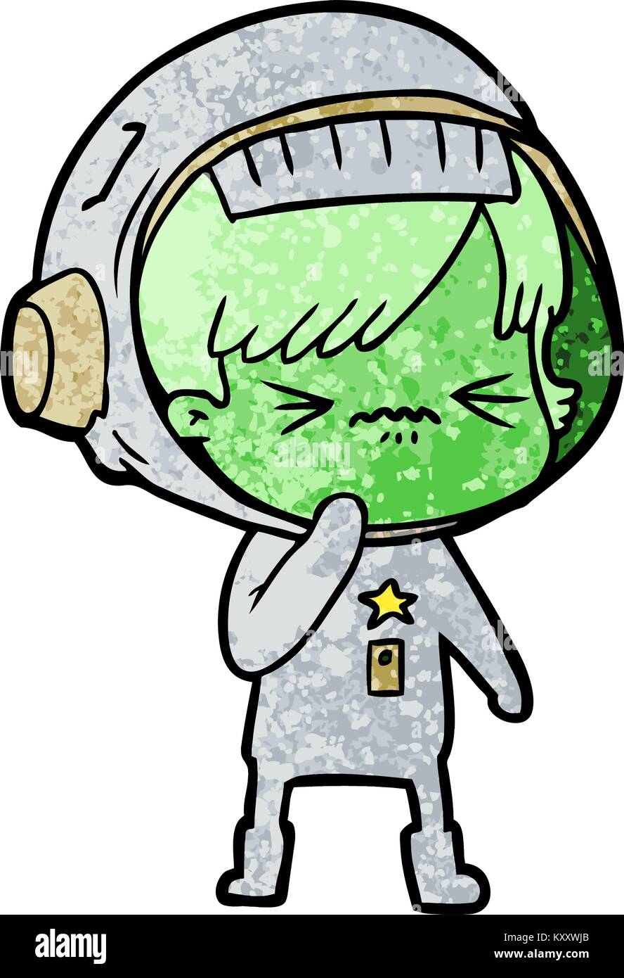 angry cartoon space girl Stock Vector Image & Art - Alamy