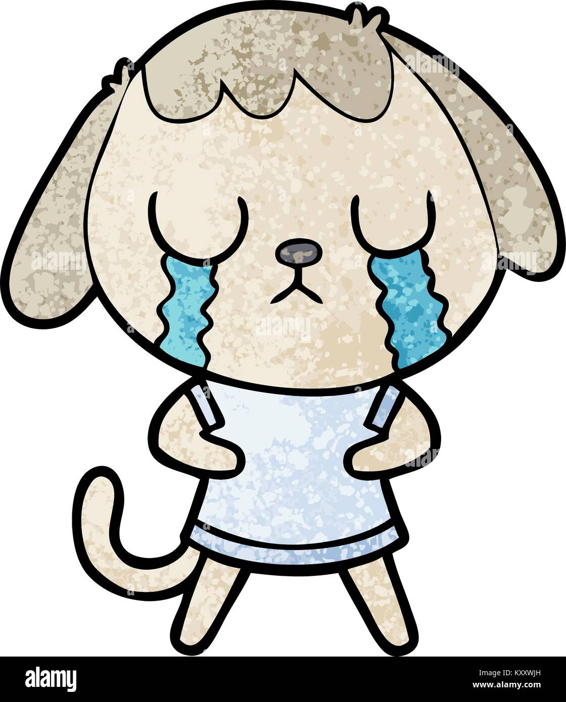 cute cartoon dog crying Stock Vector Image & Art - Alamy