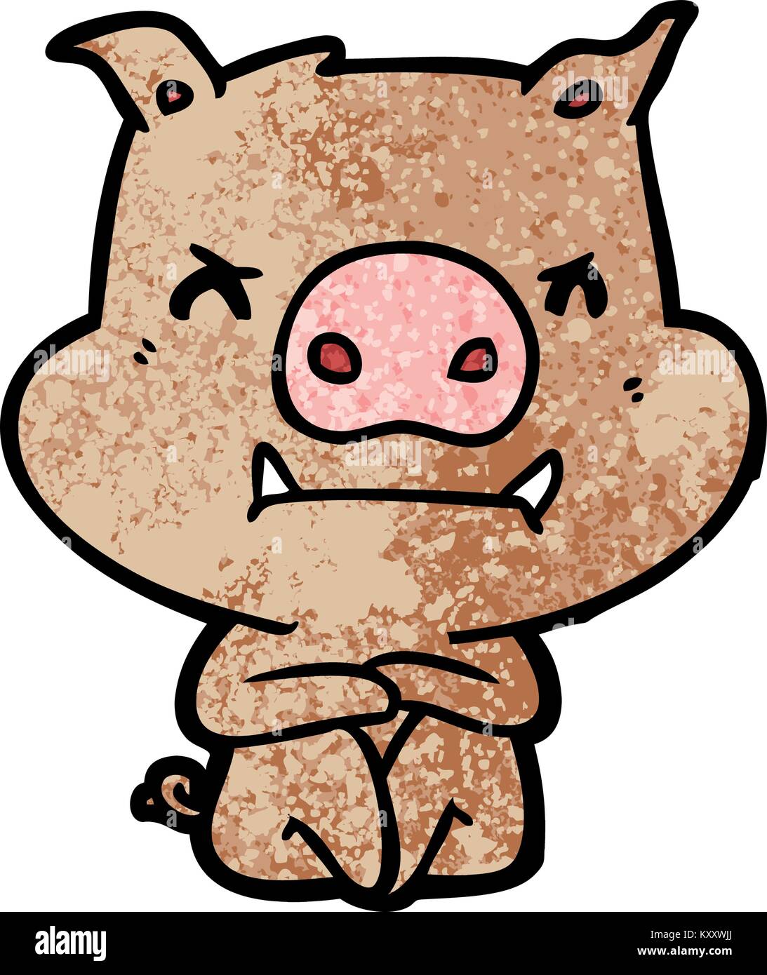 angry cartoon pig Stock Vector Image & Art - Alamy