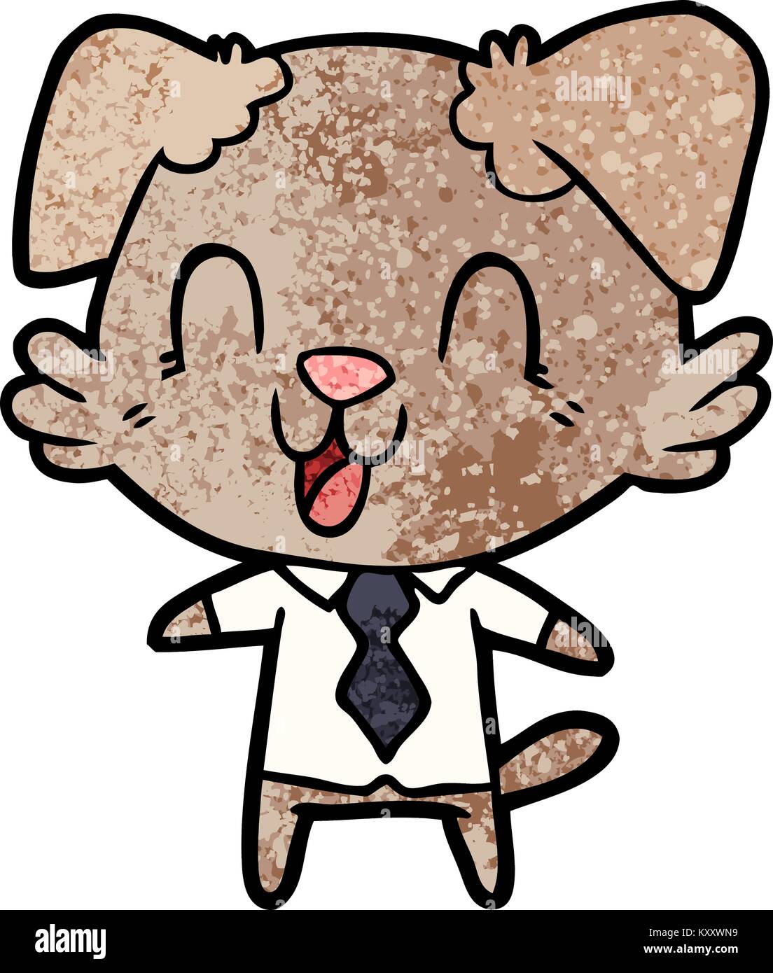 laughing cartoon dog manager Stock Vector Image & Art - Alamy