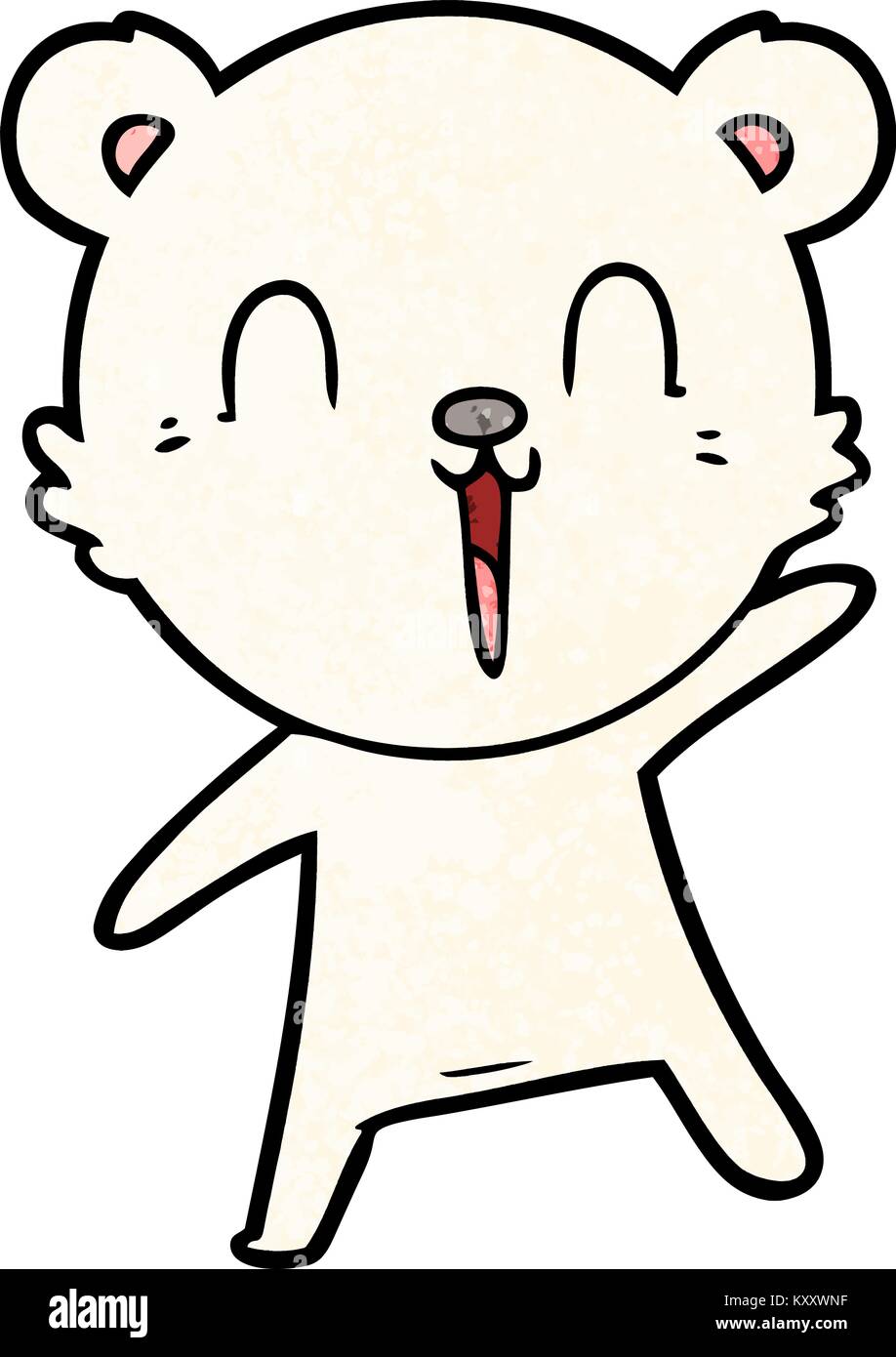 happy cartoon polar bear Stock Vector Image & Art - Alamy