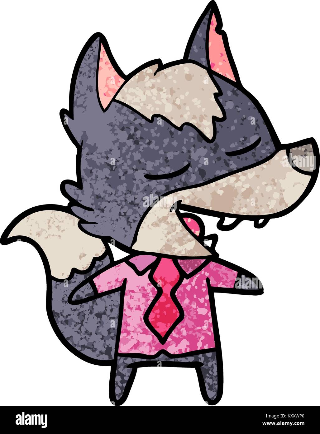 cartoon office wolf laughing Stock Vector Image & Art - Alamy
