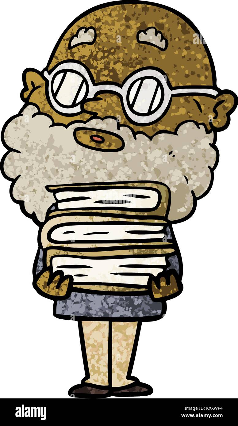 cartoon curious man with beard and glasses Stock Vector Image & Art - Alamy