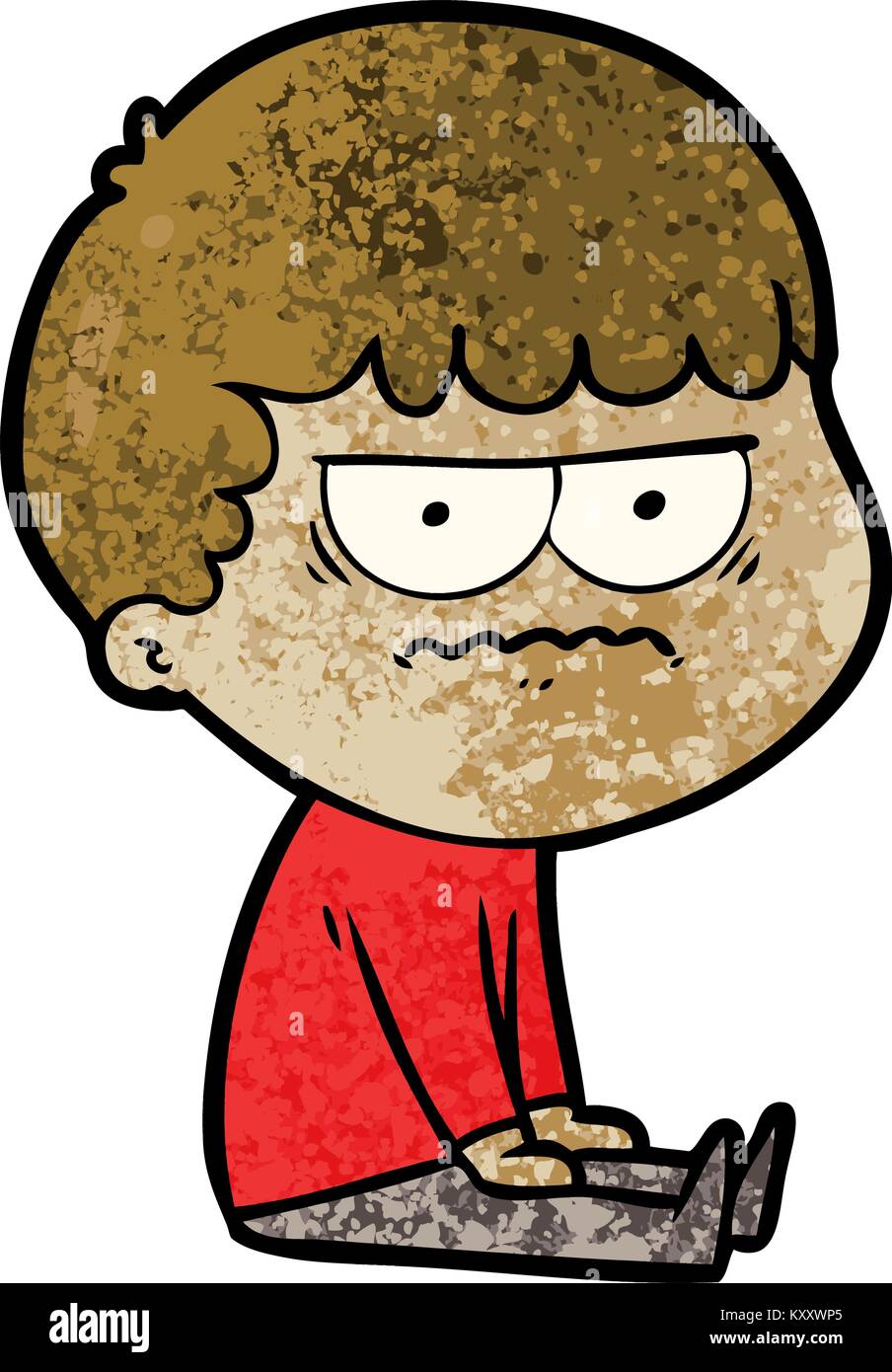 cartoon annoyed man Stock Vector Image & Art - Alamy