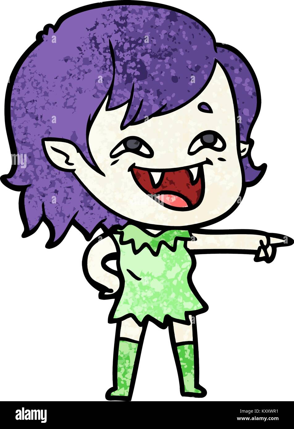 cartoon laughing vampire girl Stock Vector Image & Art - Alamy