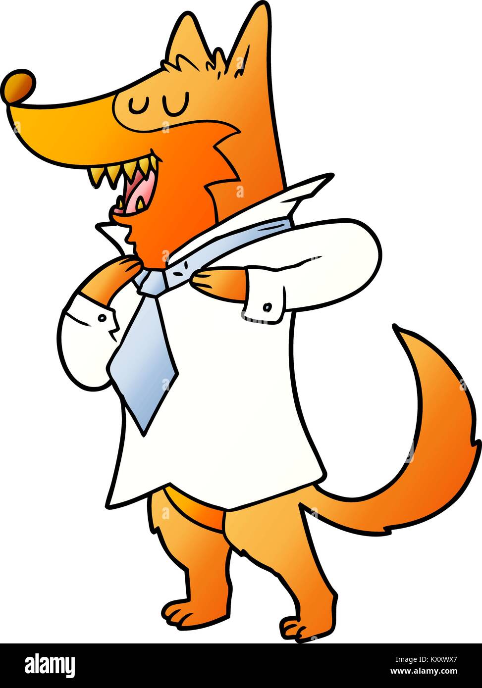 office worker fox cartoon character Stock Vector Image & Art - Alamy