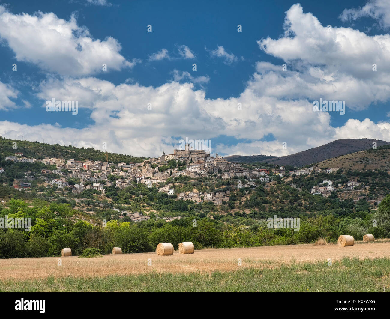 Mountain landscape along the road from Bussi sul Tirino (Pescara) to ...