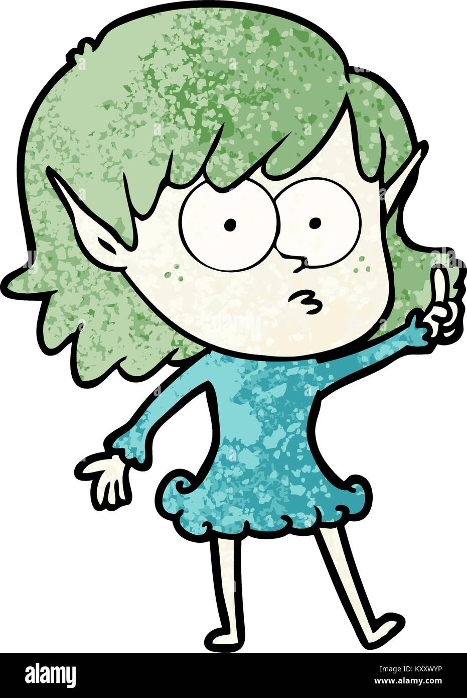 cartoon shocked elf girl Stock Vector Image & Art - Alamy