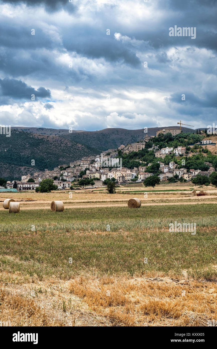 Mountain landscape along the road from Bussi sul Tirino (Pescara) to ...