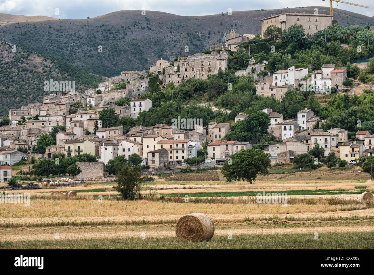 Mountain landscape along the road from Bussi sul Tirino (Pescara) to ...