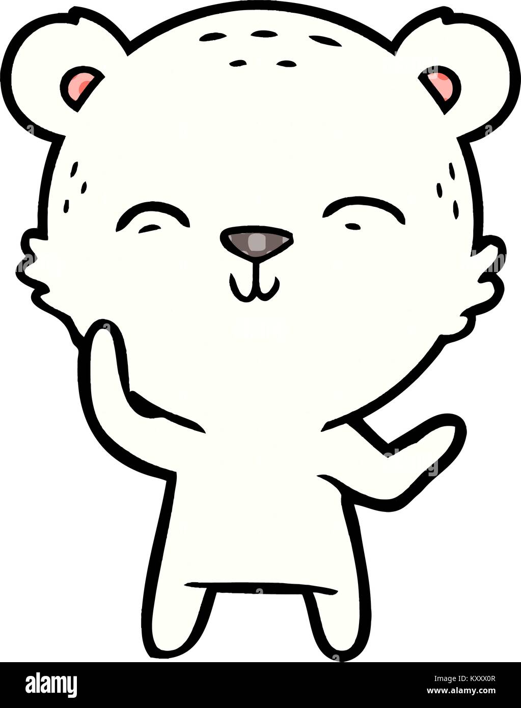 happy polar bear cartoon Stock Vector Image & Art - Alamy