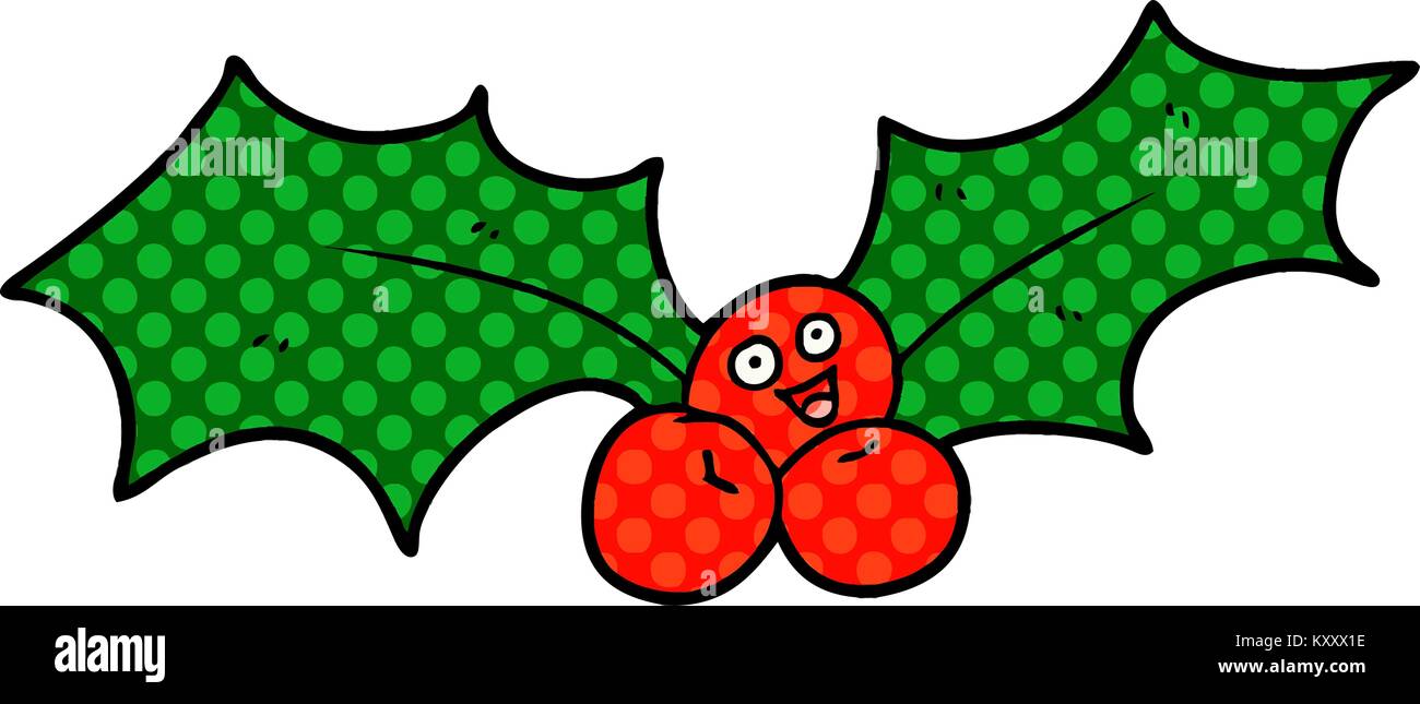 cartoon christmas holly Stock Vector Image & Art - Alamy