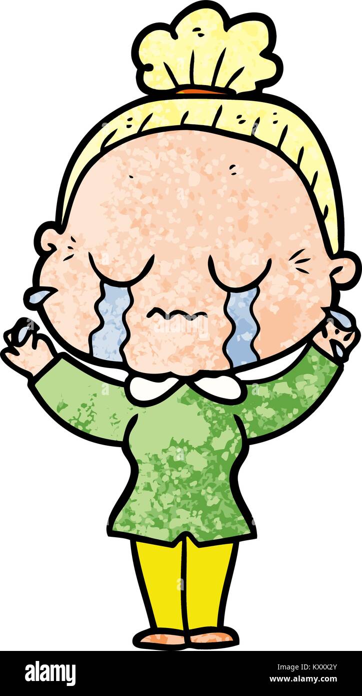 cartoon crying old lady Stock Vector Image & Art - Alamy
