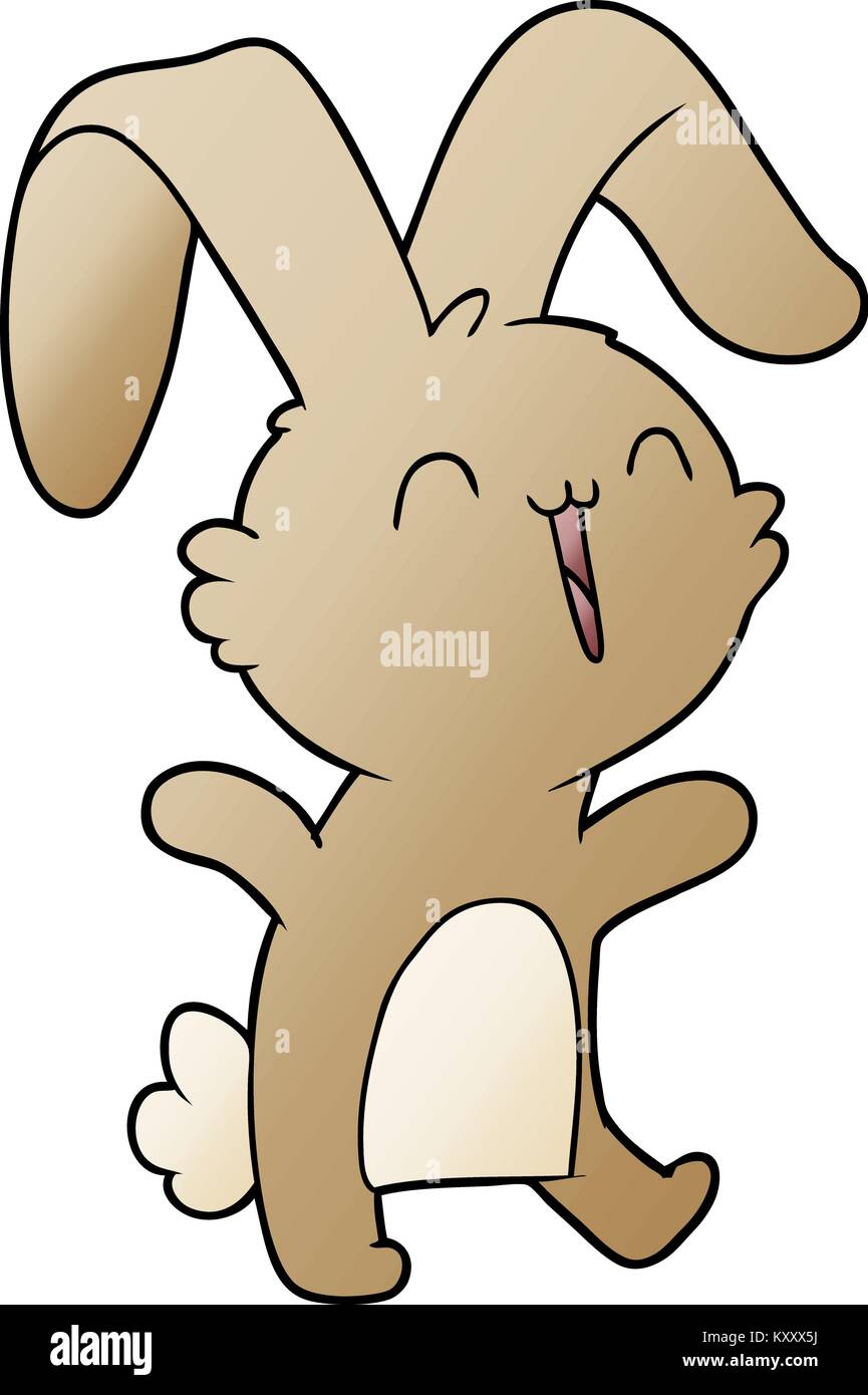 happy cartoon rabbit Stock Vector Image & Art - Alamy