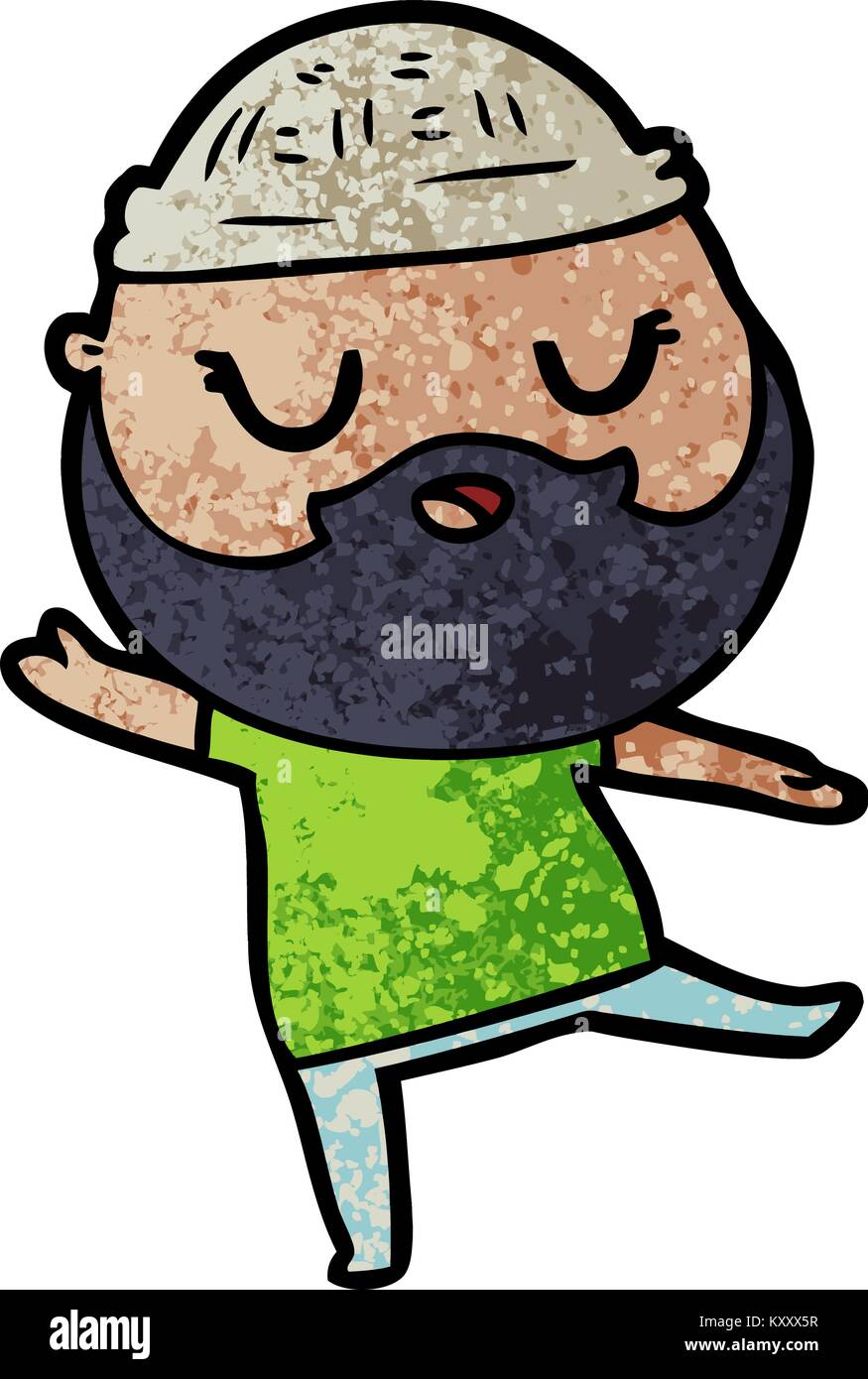 cute cartoon man with beard Stock Vector Image & Art - Alamy