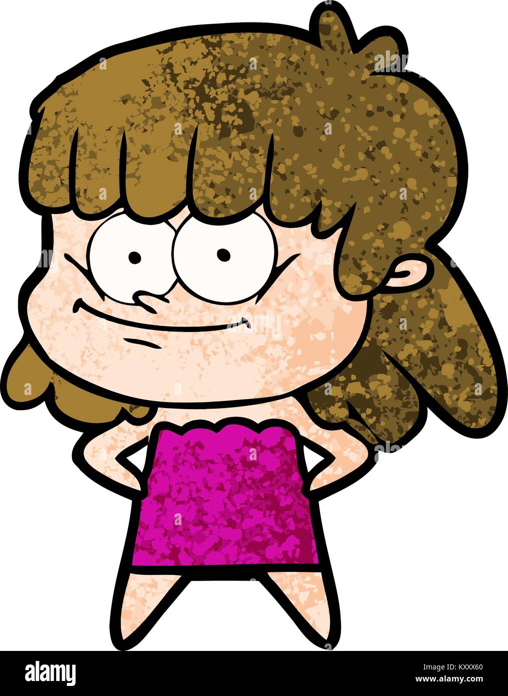 cartoon smiling woman Stock Vector Image & Art - Alamy