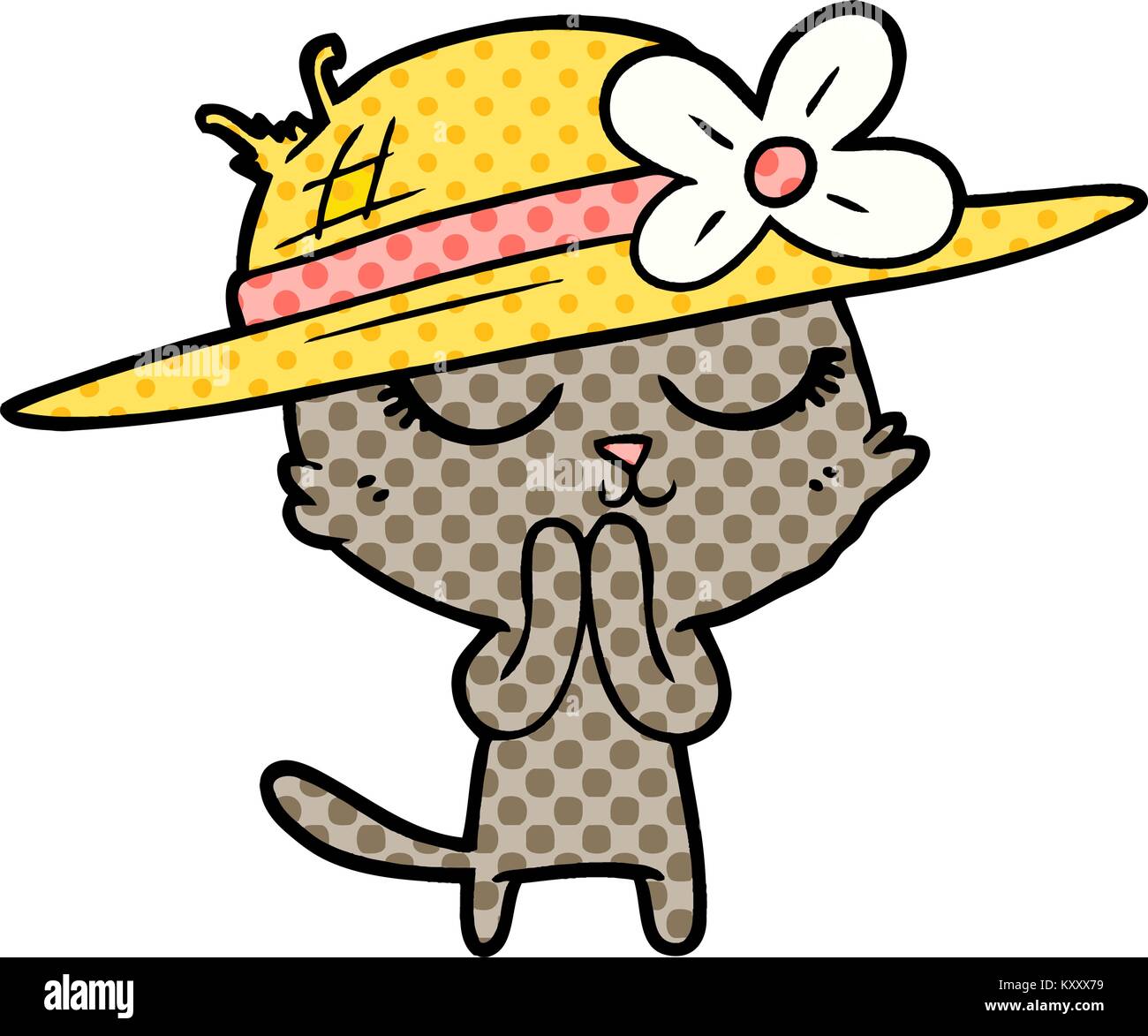calm cartoon cat Stock Vector Image & Art - Alamy