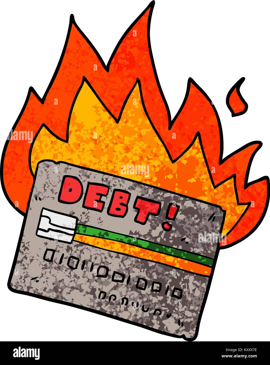Burning credit card Stock Vector Images - Alamy