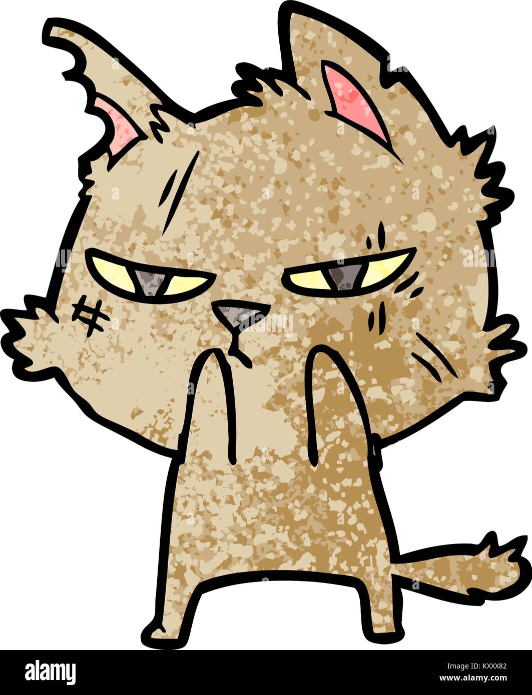 tough cartoon cat Stock Vector Image & Art - Alamy