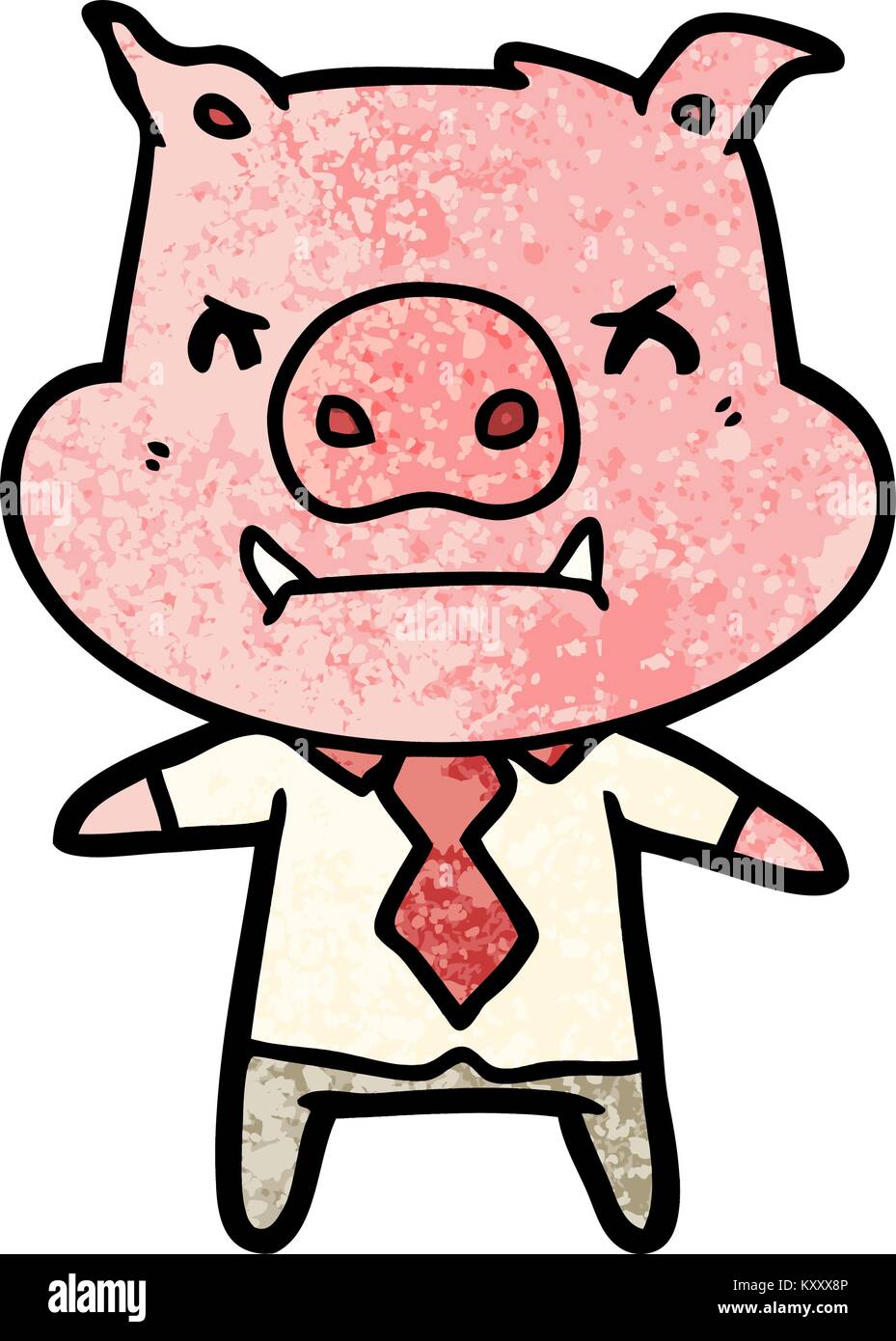 angry cartoon pig boss Stock Vector Image & Art - Alamy