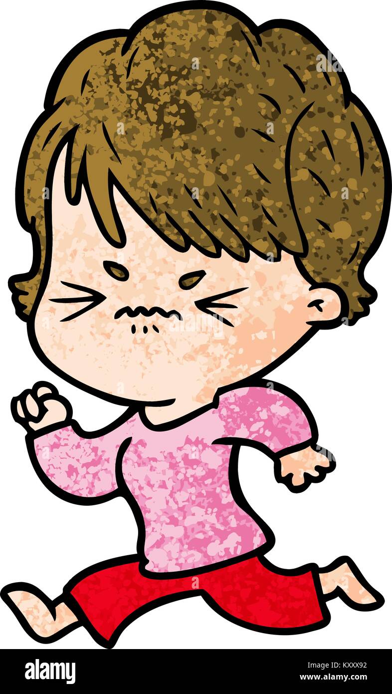 cartoon frustrated woman Stock Vector Image & Art - Alamy