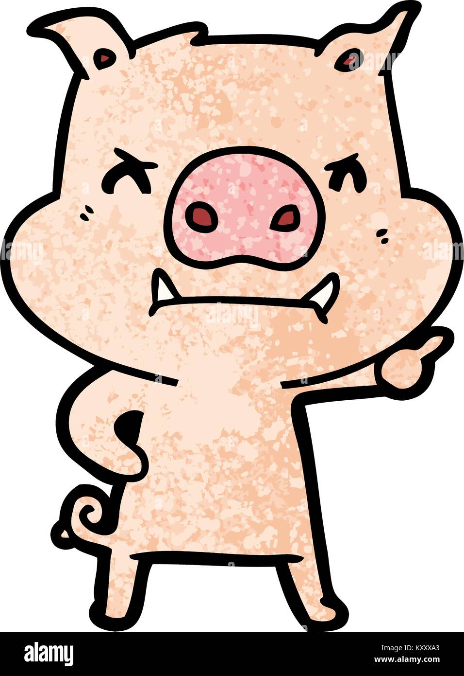 angry cartoon pig Stock Vector Image & Art - Alamy
