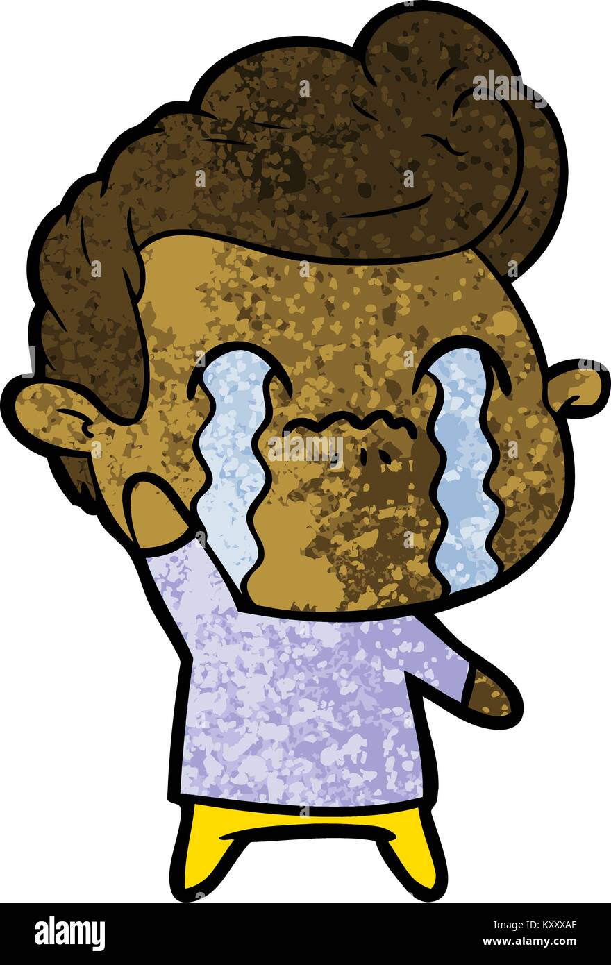 cartoon man crying Stock Vector Image & Art - Alamy