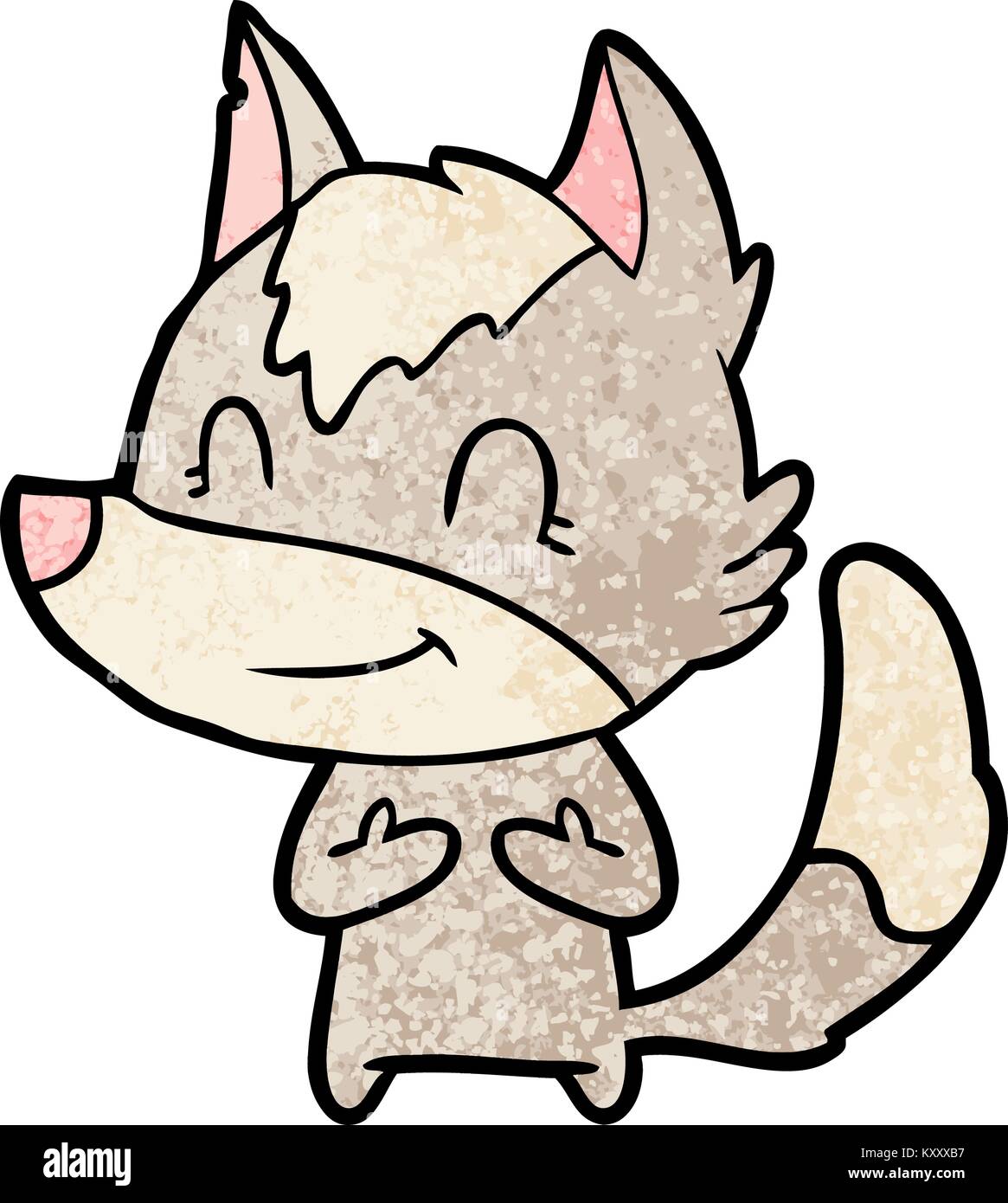 friendly cartoon wolf Stock Vector Image & Art - Alamy